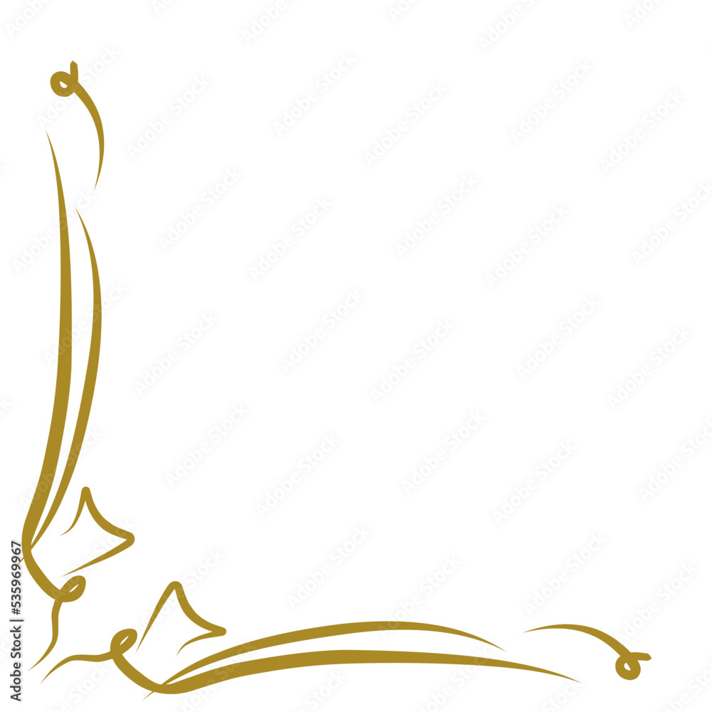 Gold Corner Borders Vector Stock Vector | Adobe Stock