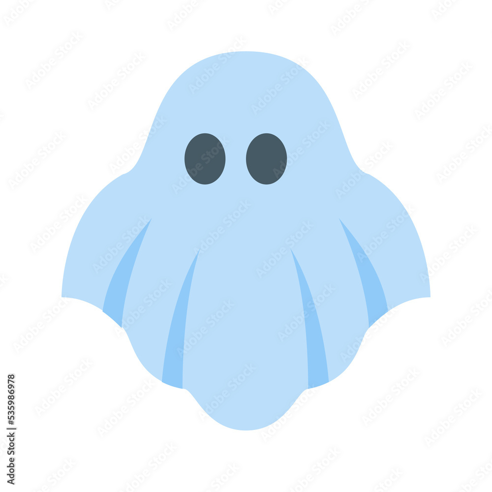ittle ghost apparition scary horror set. Funny ghost shadow. ghost ...