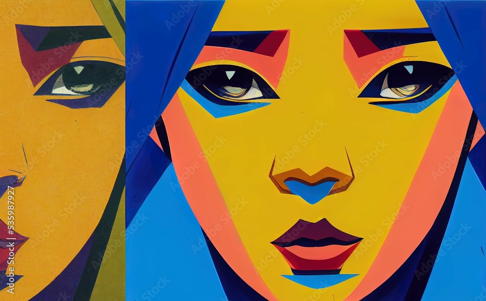 Animation Hexagonal Blue skin layer and reduce up saggy skin cell. Dark ...