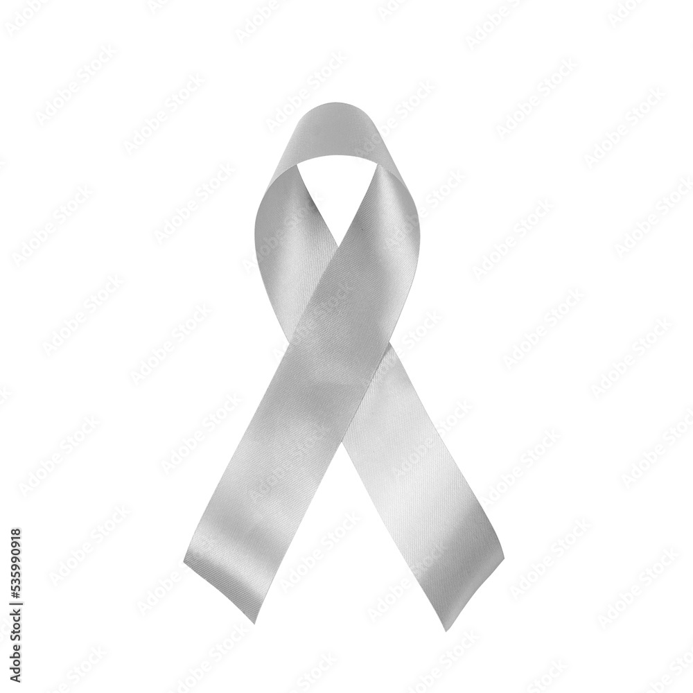 Lung cancer awareness with white ribbon on transparent backgrounds ...