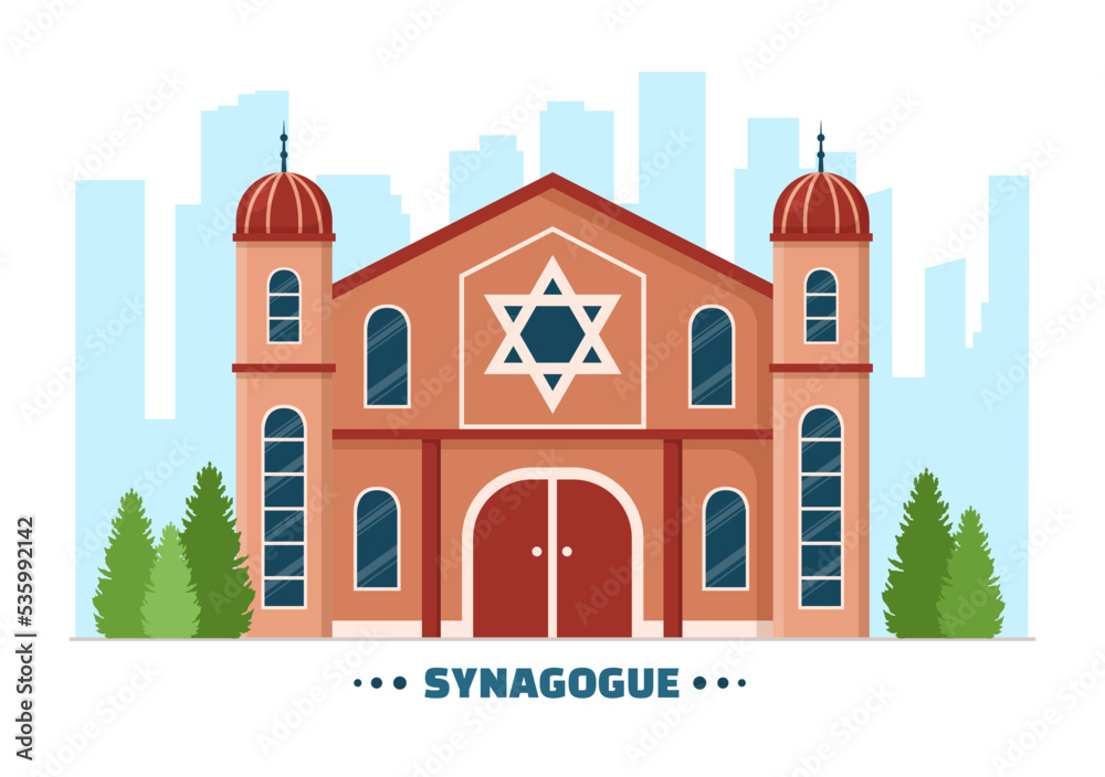 Synagogue Building or Jewish Temple with Religious, Hebrew or Judaism ...