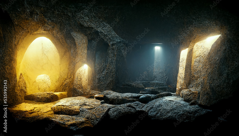 Dark medieval castle dungeon tunnel ,Dark underground corridor in a ...