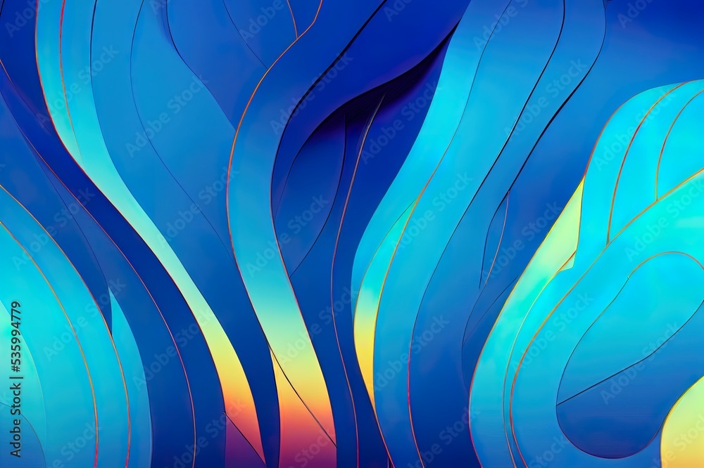 Blue and Sky Blue Neon color gradient loopable background animation ...