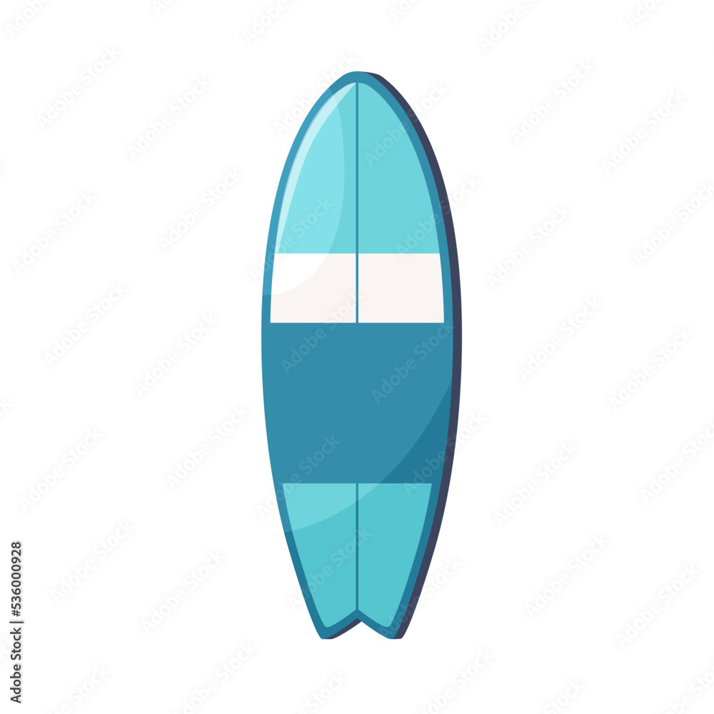 Fish-like surfboard, short water board. Thick hybrid shortboard top ...