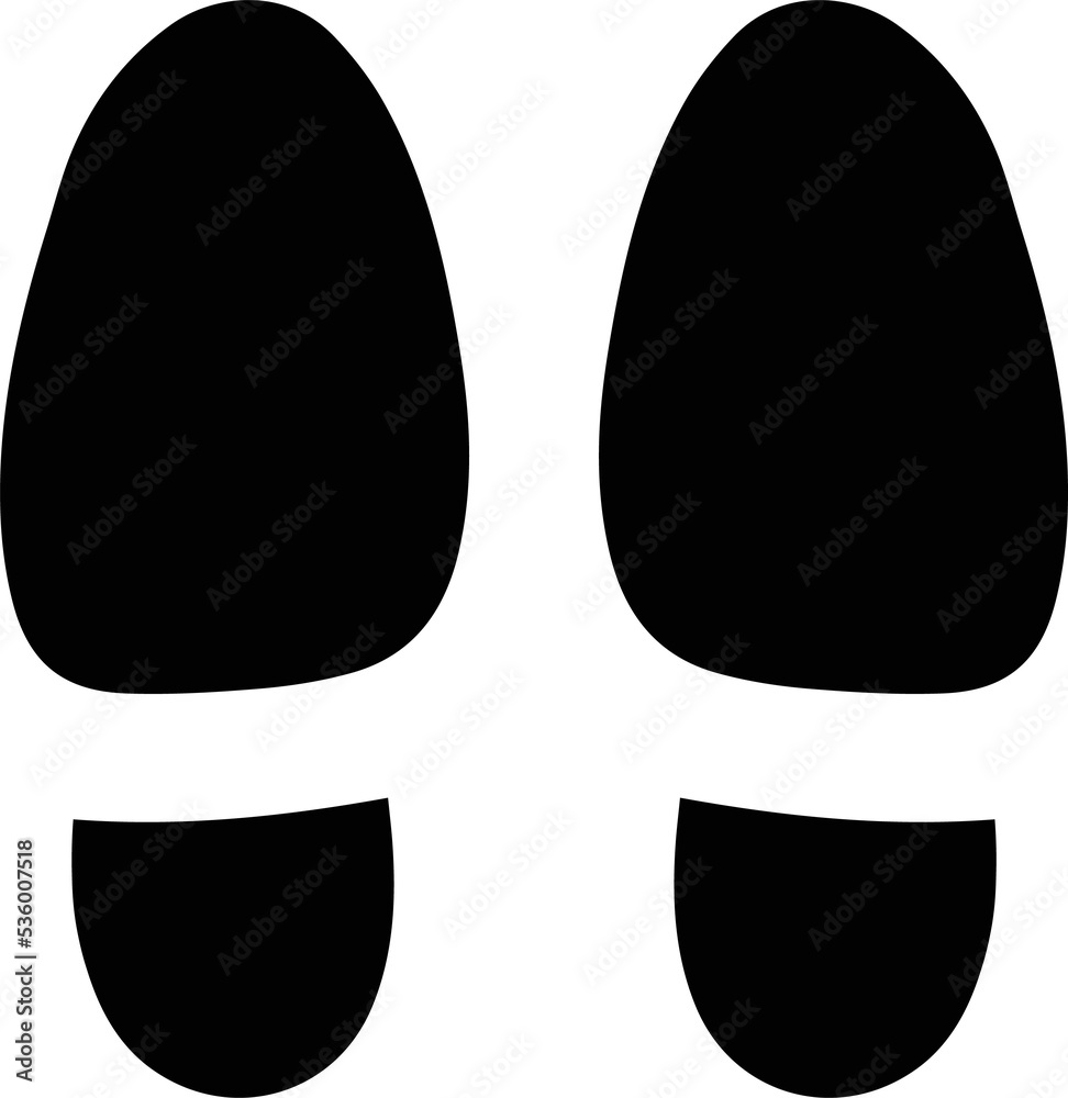 Footprint icon. Footprint silhouette. Simple footprints illustration ...