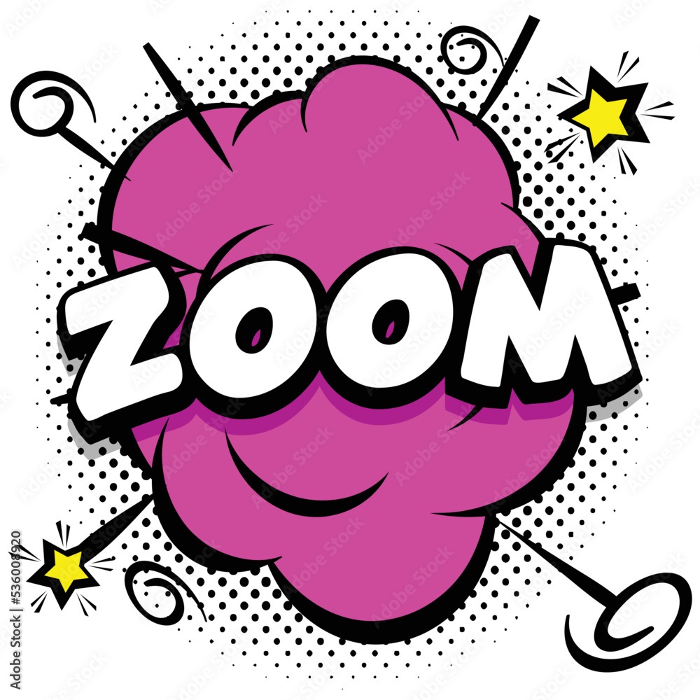 zoom Comic book explosion bubble; vector illustration Stock Vector ...