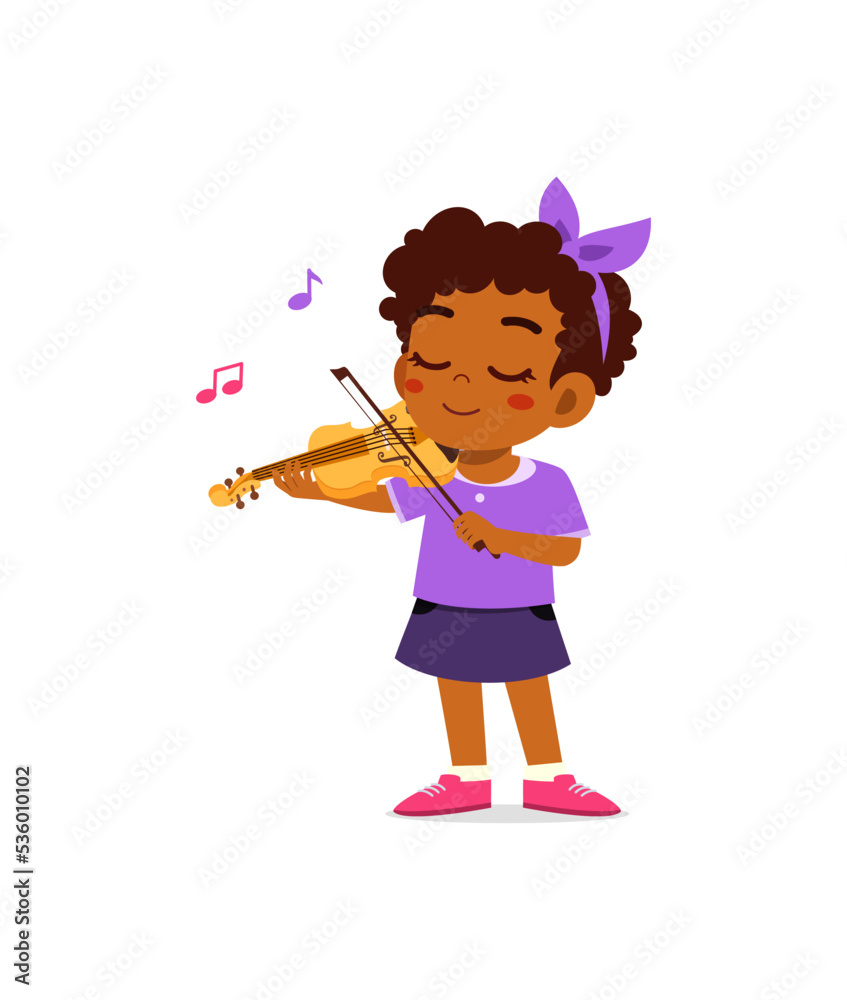 Kid Playing Violin Clipart