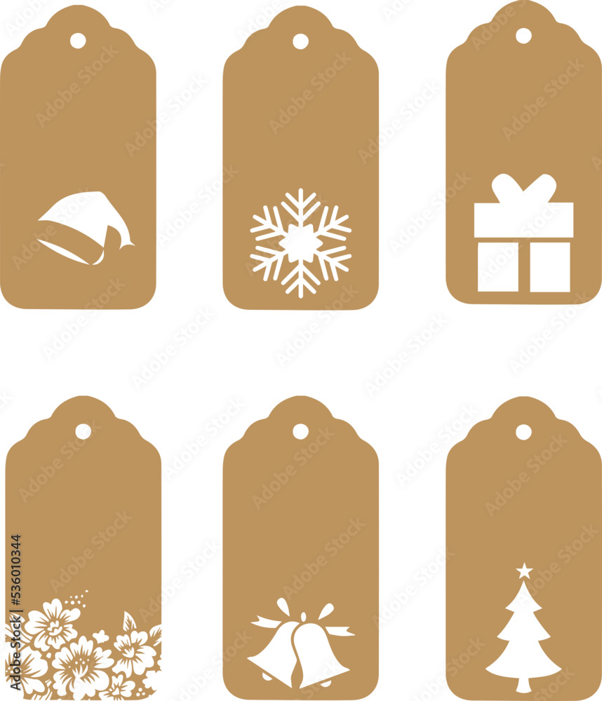 Christmas gift tags Svg Eps 6 bundle, Gift tags svg, Gift tags vector ...