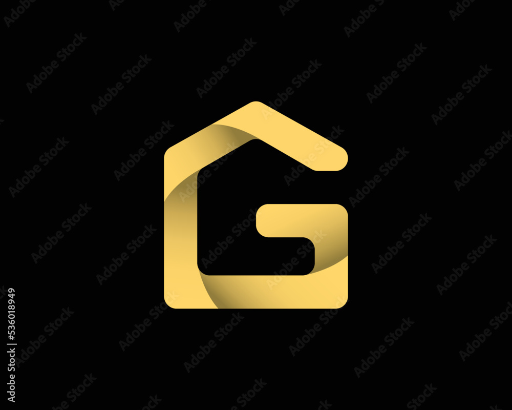 G home or house logo design, home logo vector, house logo vector ...