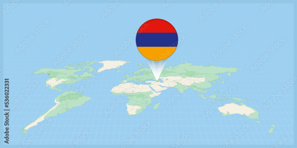 Location of armenia on world map