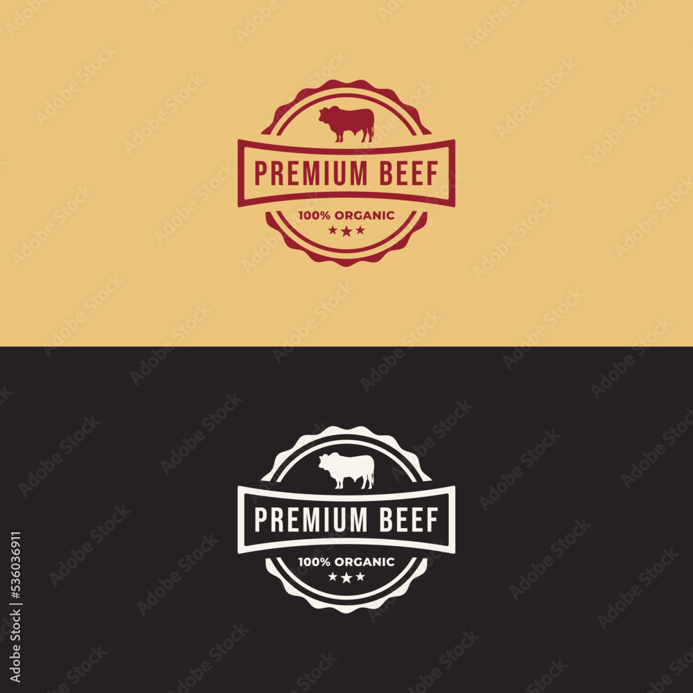 Premium Beef Label Vector or Premium Beef Stamp Vector Isolated ...