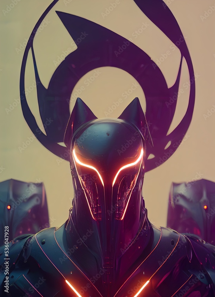 Blood Hound Knight Robot Warrior - Digital Art, Concept Art, 3D Render ...