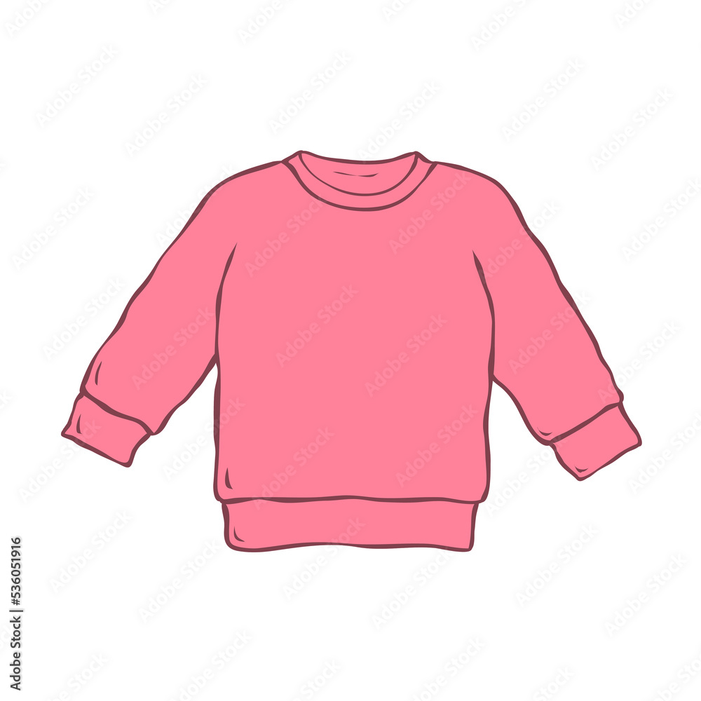 Pink sweater for baby girls. Clothes for a child. Fashion and beauty ...