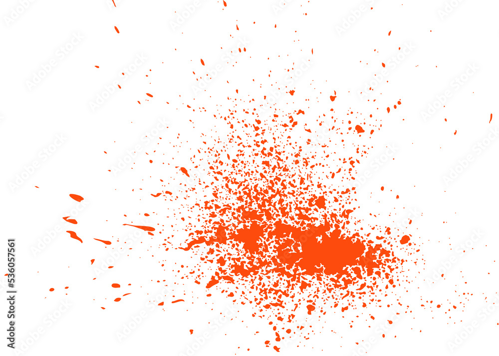 Orange png color explosion. Illustration stain of paint, drops, splash ...