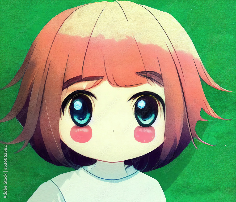 Cartoon Girls With Red Cheeks