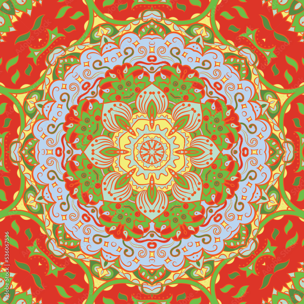 Seamless tile texture. Tracery mehndi design image. Ethnic doodle art ...