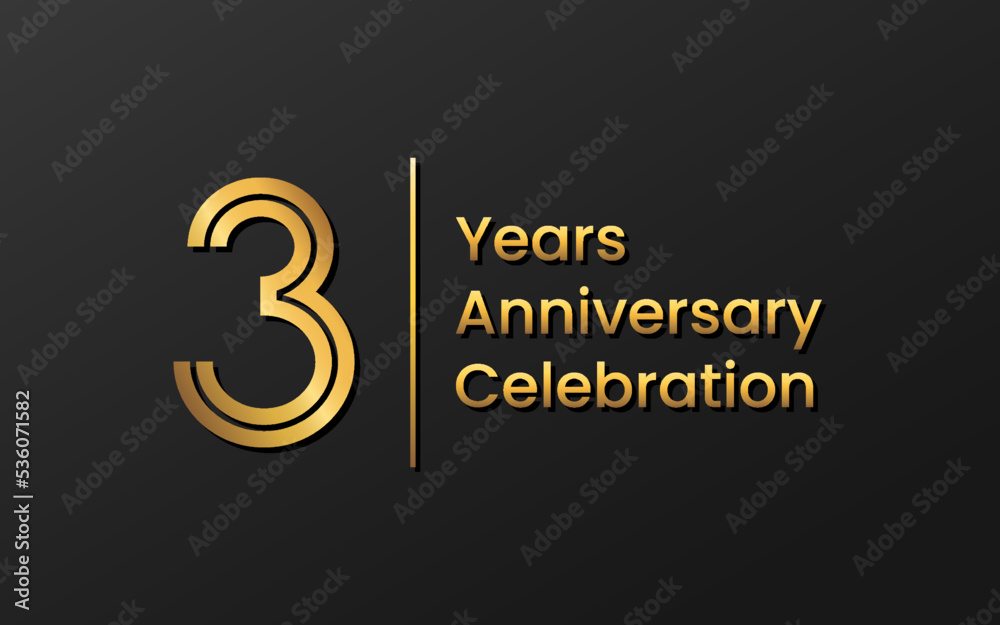 3 Years Anniversary, Perfect template design for anniversary ...