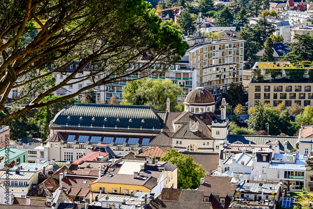 Meran, Altstadt, Stadt, Kurhaus, Passerpromenade, Kurpromenade ...
