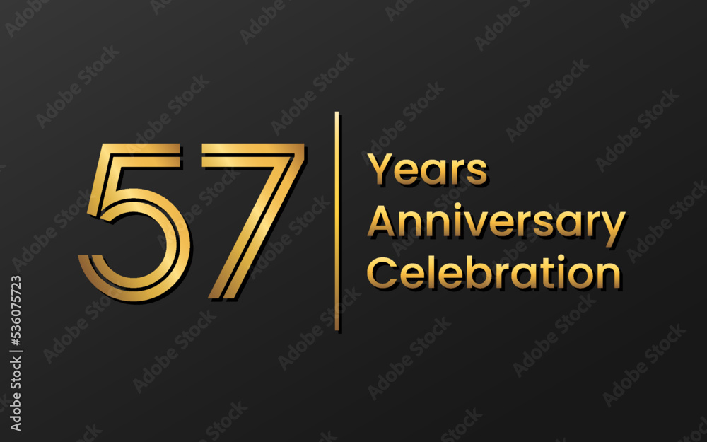 57 Years Anniversary, Perfect template design for anniversary ...