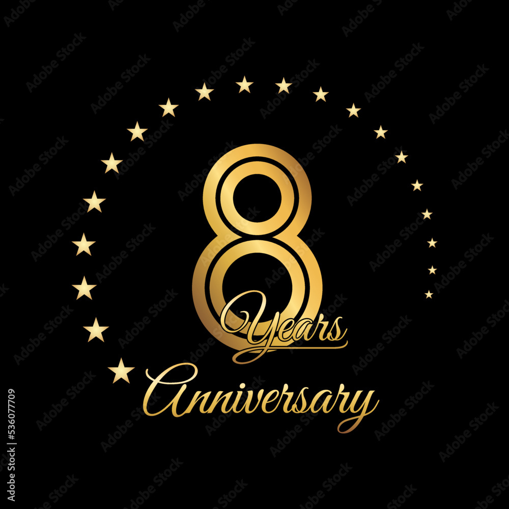 8 Years Anniversary, Perfect template design for anniversary ...