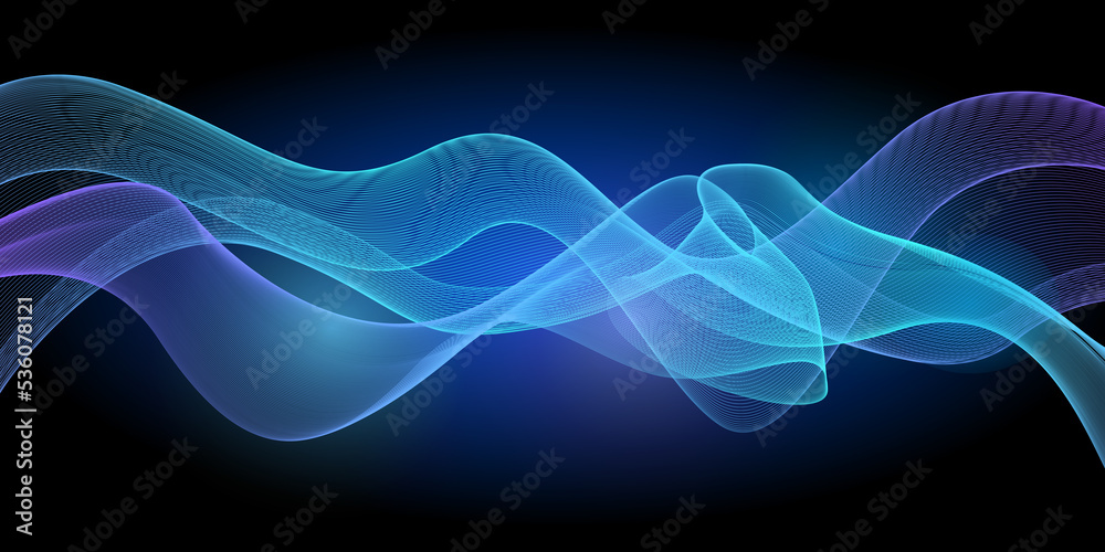Modern wave abstract background design element - curves banner Stock ...