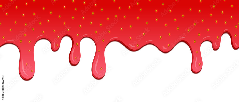 Realistic drops of strawberry jam. Strawberry background jam vector ...