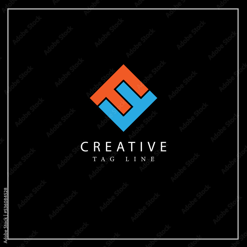 business letter f logo design Stock Illustration | Adobe Stock
