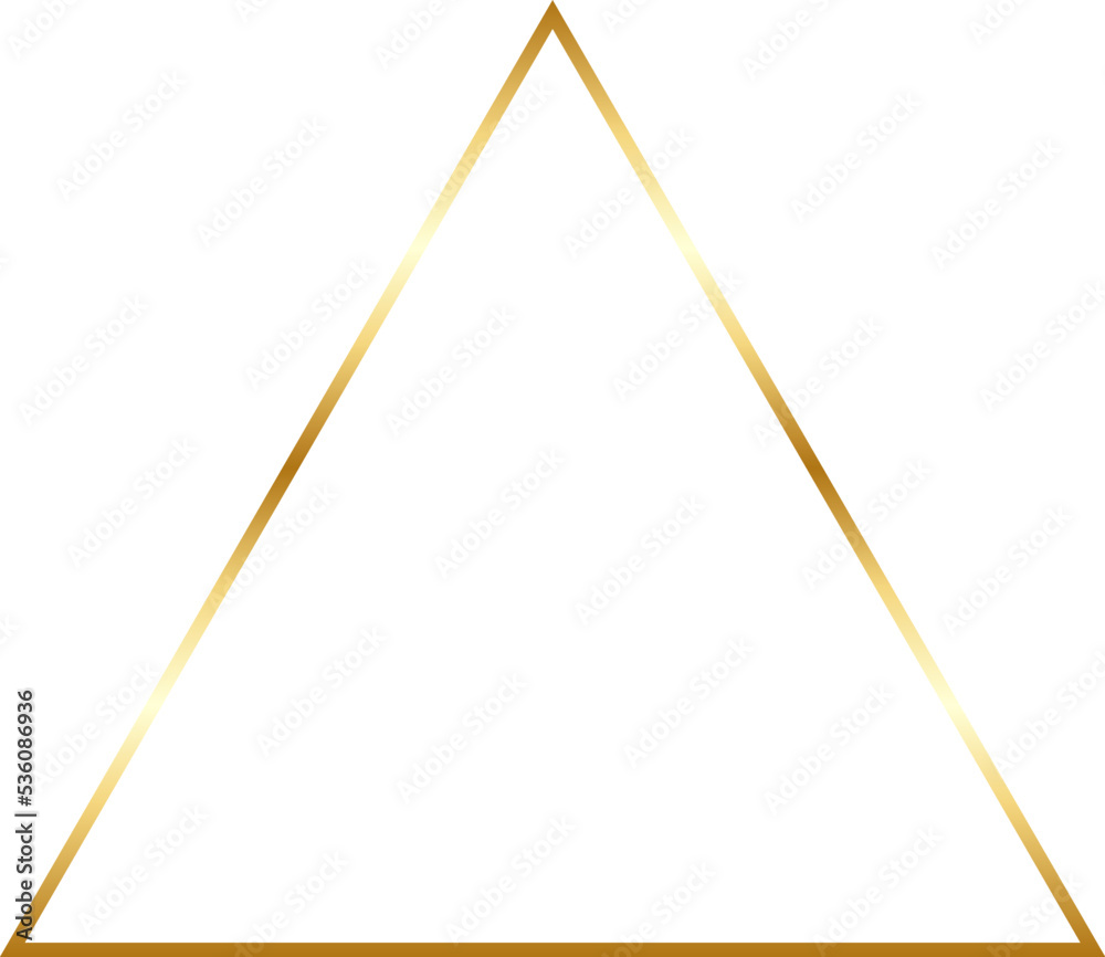 Triangle Gold Border Frame Vector Stock Vector | Adobe Stock