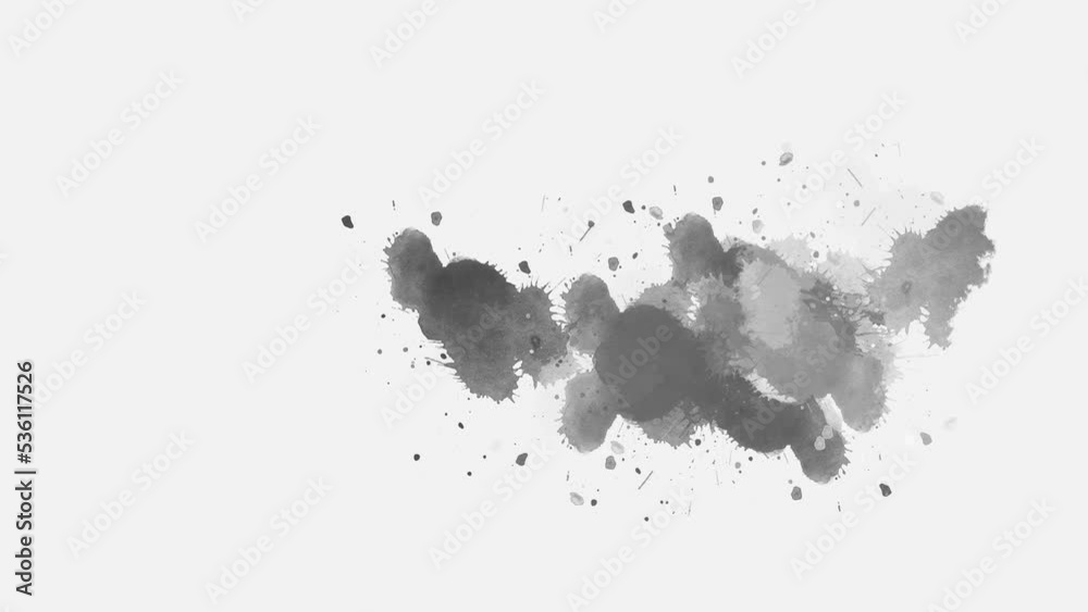 Ink splatters transition animation. Ink brush stroke transition. ink ...