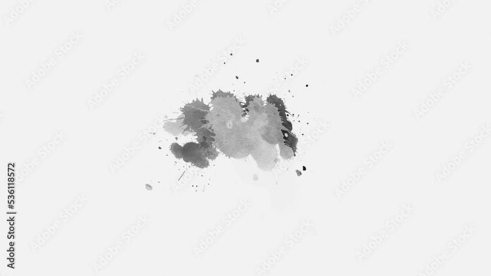 Ink splatters transition animation. Ink brush stroke transition. ink ...