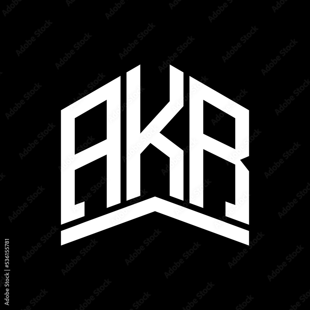 AKT Letter logo Black background .AKT technology logo design vector ...