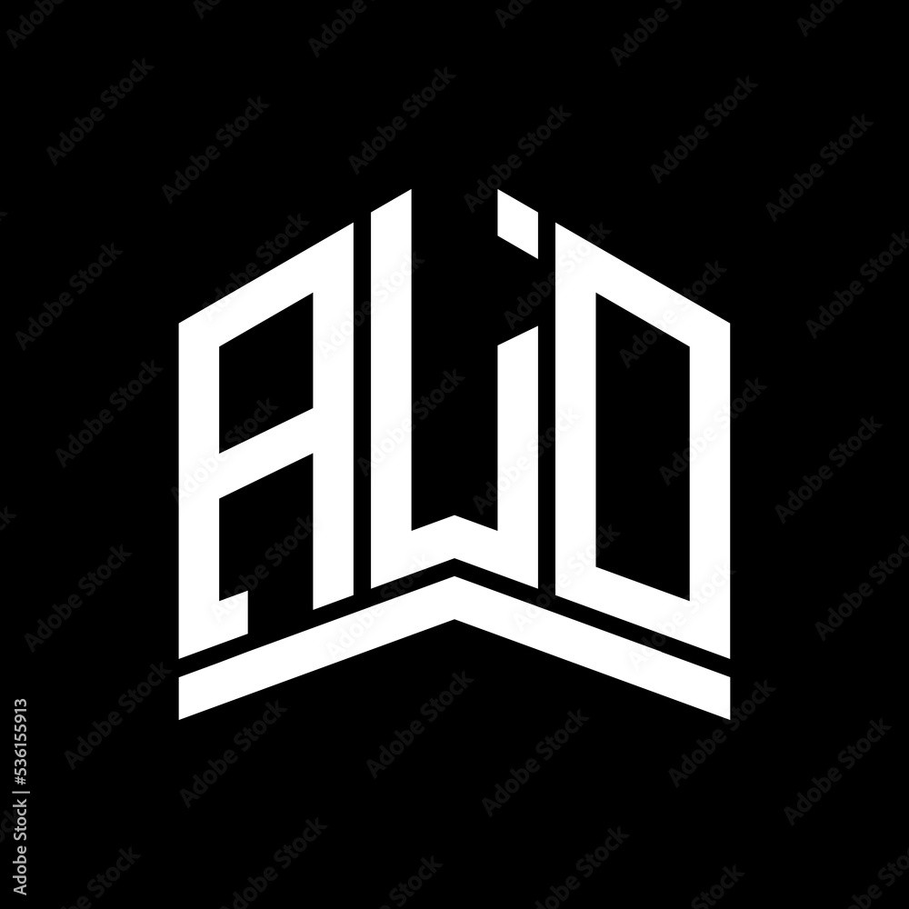 ALD Letter logo Black background .ALD technology logo design vector ...