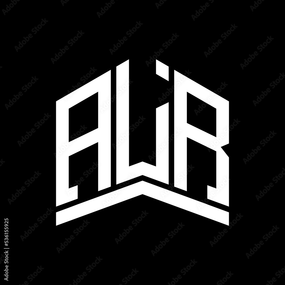 ALR Letter logo Black background .ALR technology logo design vector ...