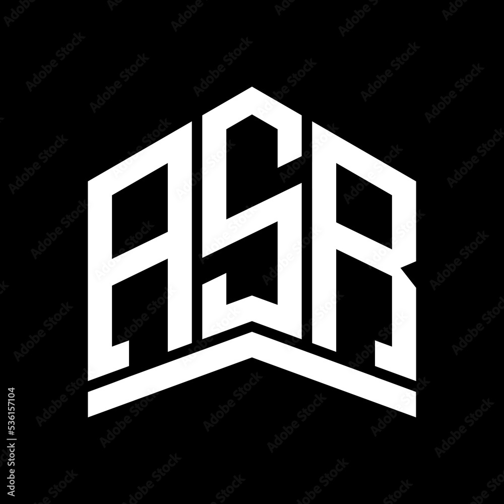 ASR Letter logo white background .ASR technology logo design vector ...