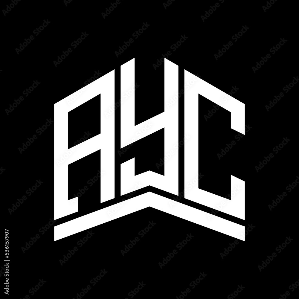 AYC Letter logo white background .AYC technology logo design vector ...