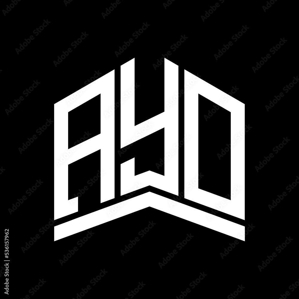 AYO Letter logo white background .AYO technology logo design vector ...