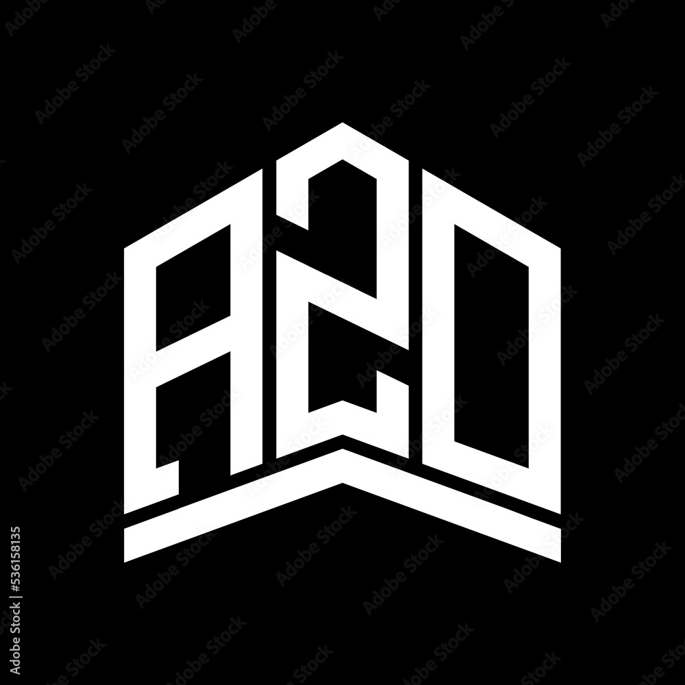 AZO Letter logo white background .AZO technology logo design vector ...