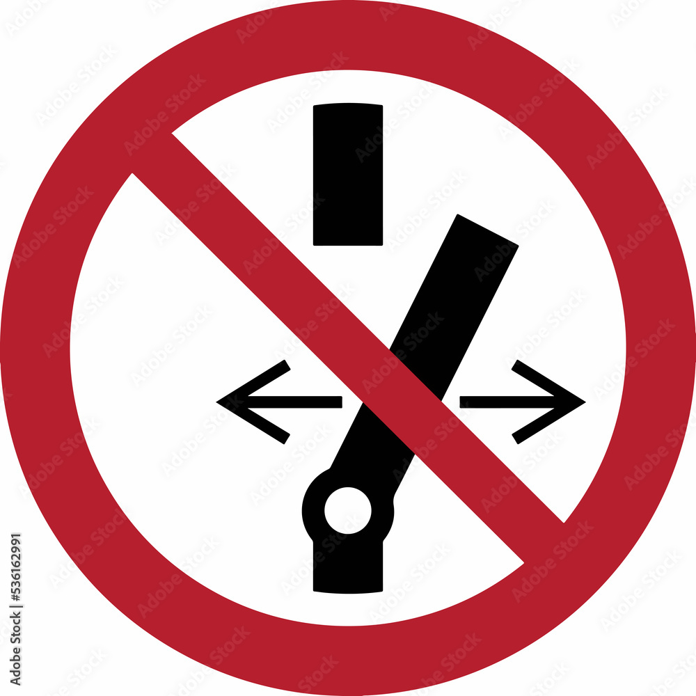 Iso 7010 p031 prohibition sign for warning Stock Illustration | Adobe Stock