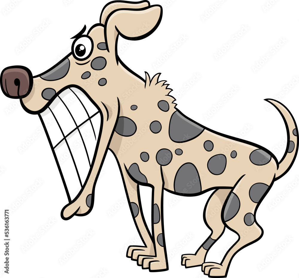 cartoon angry apotted dog animal character Stock Vector | Adobe Stock
