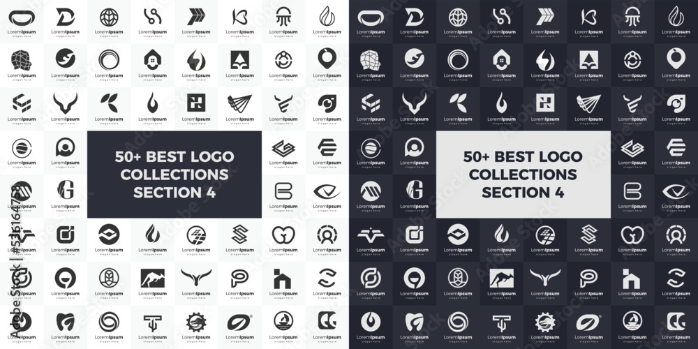 Logo set modern and creative branding idea collection for business ...