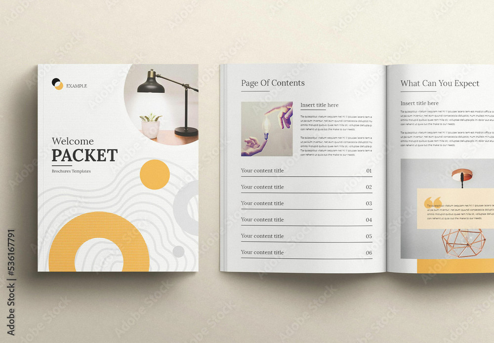 Welcome Packet Layout Stock Template | Adobe Stock