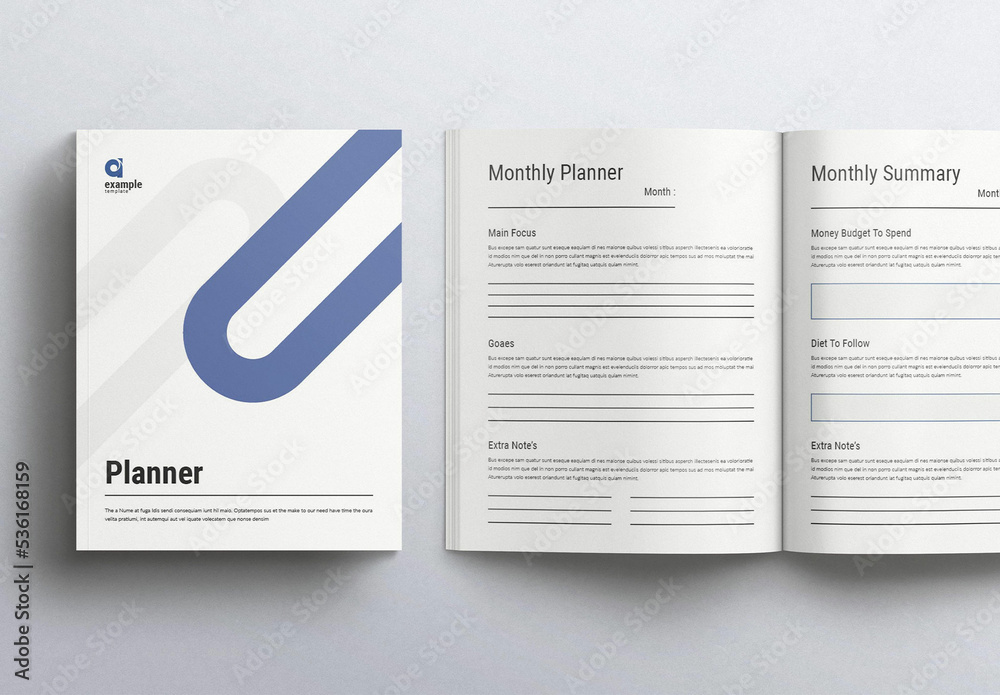 Planner Kit Layout Magazine Layout Stock 템플릿 | Adobe Stock