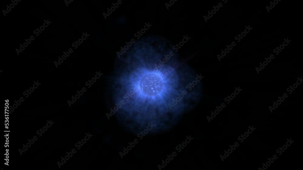 sci-fi hud magic explosion and burning dots and particles in circle ...