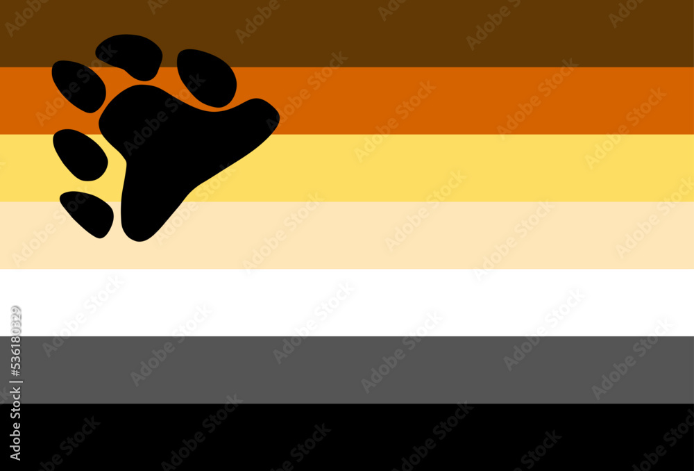 International Bear Brotherhood Flag pride vector illustration. Bear ...