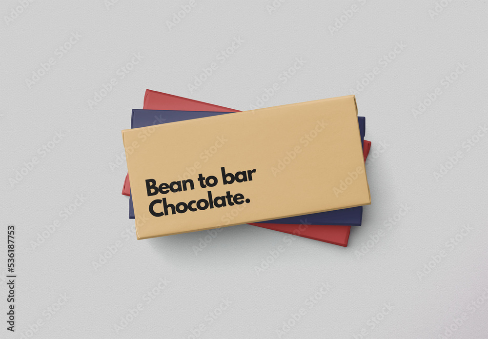 Stack of Chocolate Bar Wrappers Mockup Stock Template | Adobe Stock