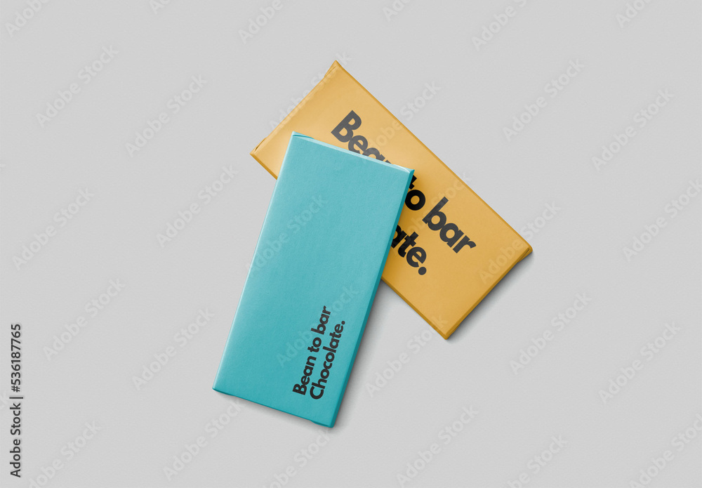 Two Chocolate Bar Wrappers Mockup Stock Template | Adobe Stock