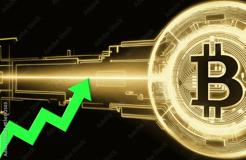 Bitcoin GOLD HD Wallpaper Thumbnail Uptrend Stock Photo | Adobe Stock