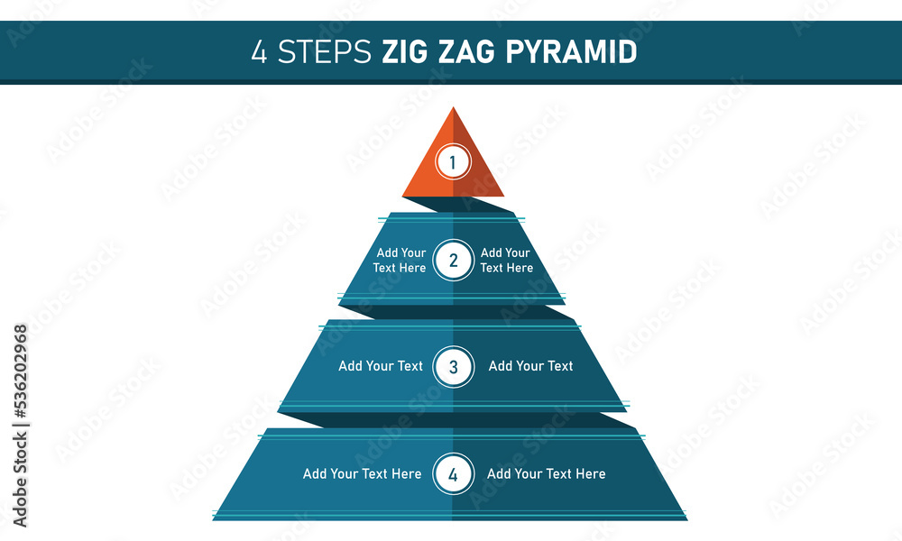 4 steps Pyramid infographic template with list and icons. Vector layout ...