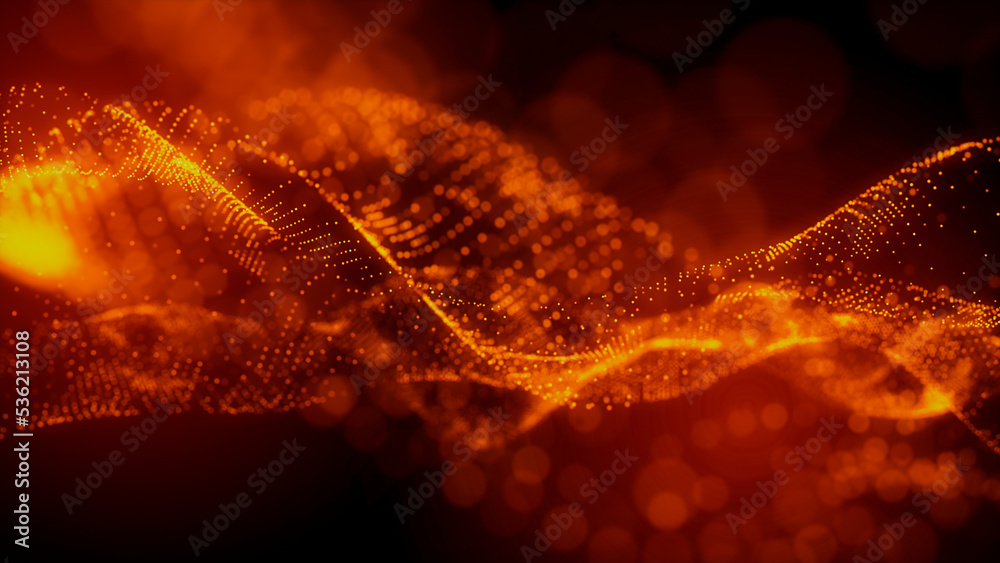 Abstract Medical Technology background. Orange, Health, Science and ...