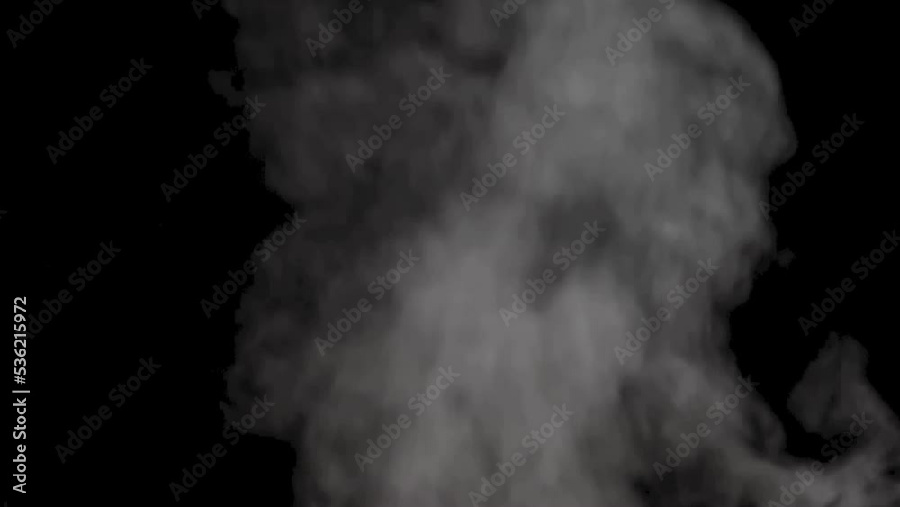 Smoke or vapor explosion with Alpha channel. Realistic clouds rise up ...